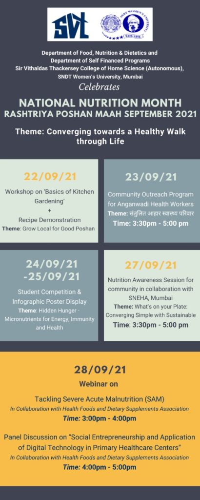 National Nutrition Month celebrations – Sir Vithaldas Thackersey ...